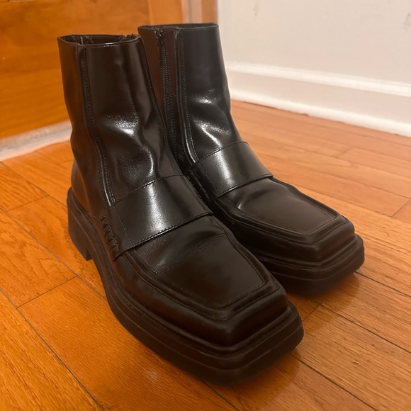 Vagabond | Shoes | Vagabond Eyra Square Toe Loafer Boots In Black ...